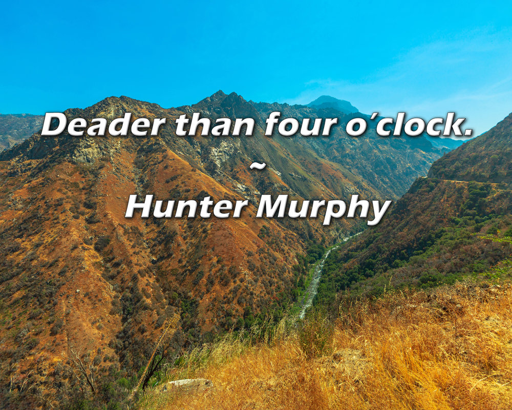 Union Rustic Artsy Quote "Deader than four o’clock." By Hunter Murphy Gallery Wrapped Canvas ...